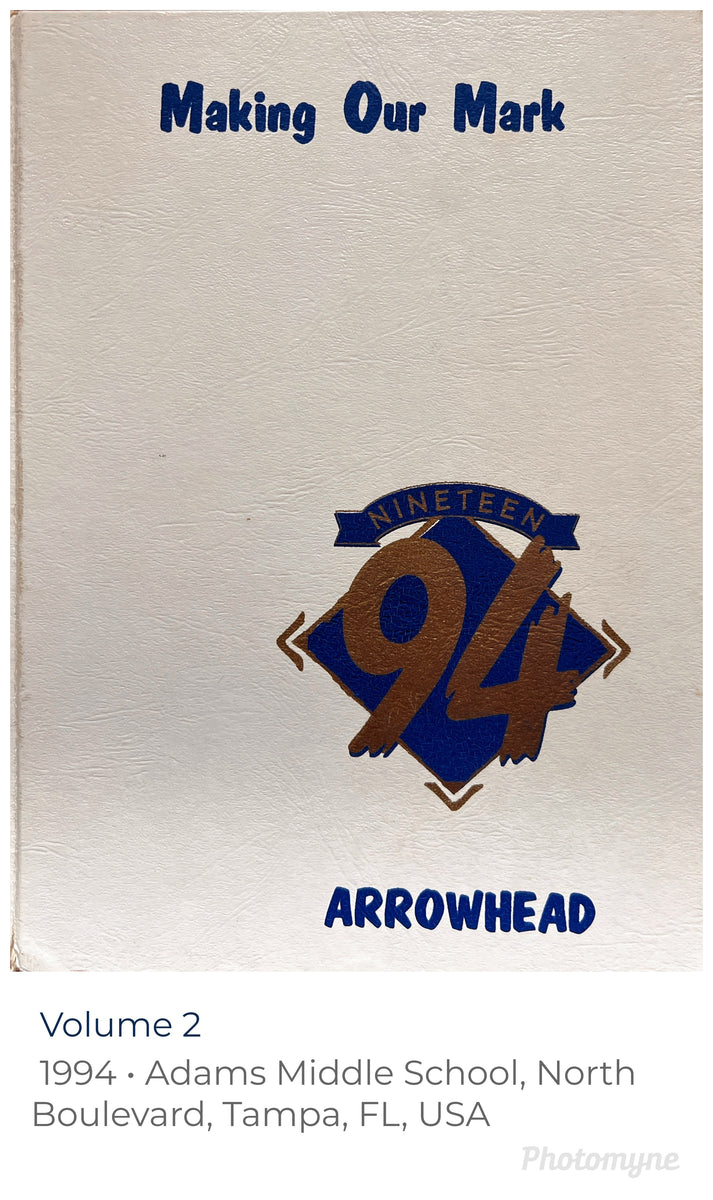 1994 Adams Junior High Arrowhead Yearbook – ChiefsMerch